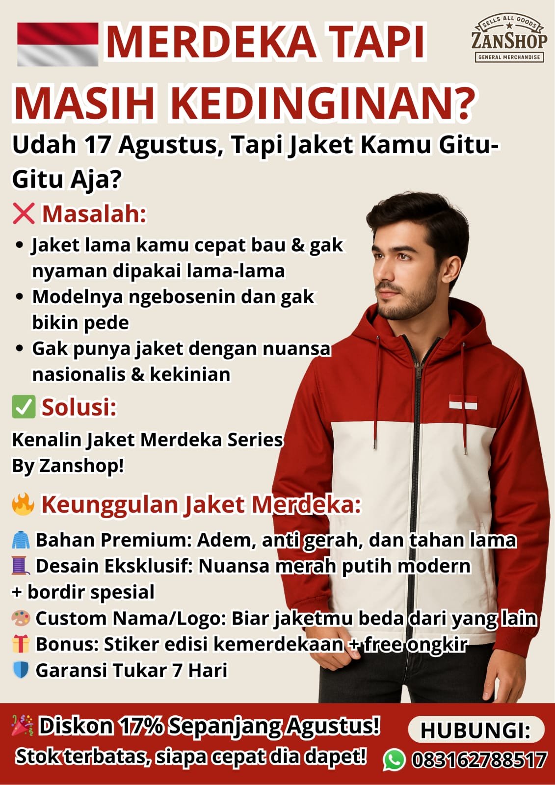 Flyer Produk Jaket Zipper - sandiindrawan.com